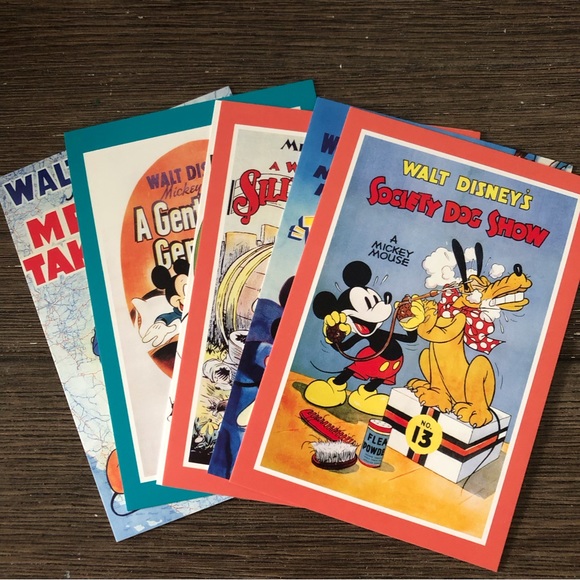 Disney | Office | Disney Classic Movie Poster Postcards Mickey Mouse 6 ...